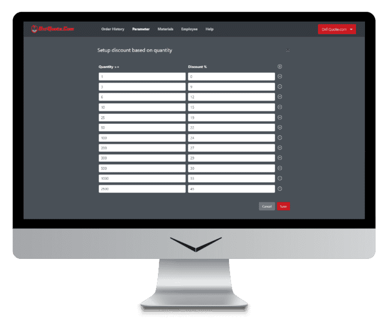Features - DXF Quote - Streamline Your Quoting Process